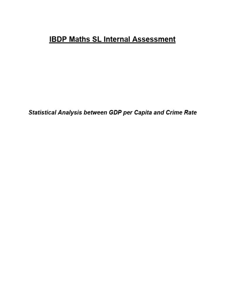 IBDP Maths SL Internal Assessment Final | PDF | Quartile | Regression ...