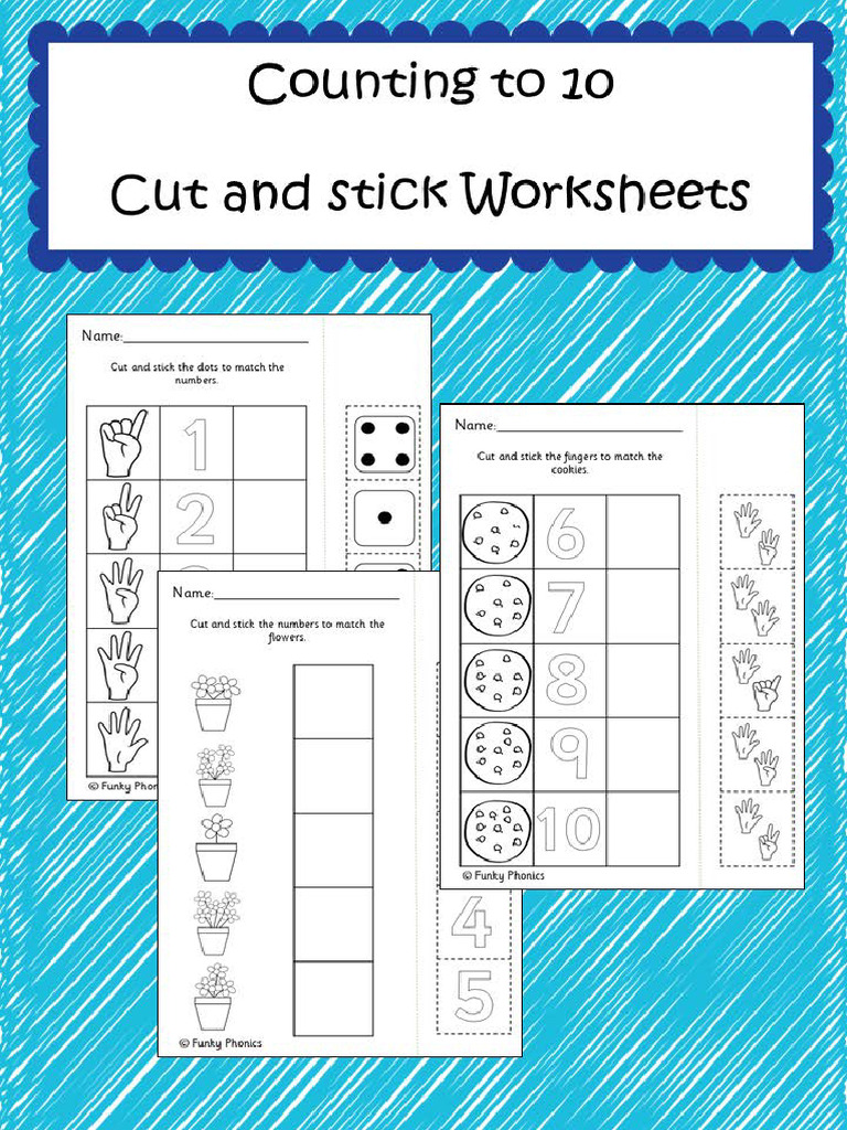 Countingto10CutandStickWorksheets-1 | PDF