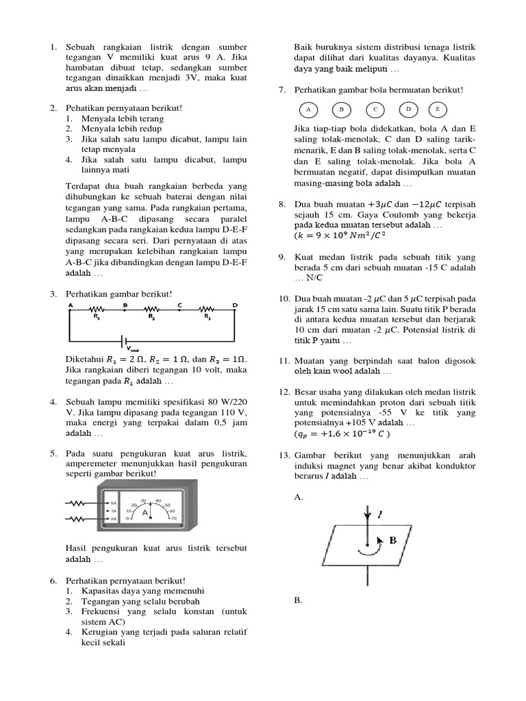 Latihan Soal PAS Fisika Kelas XII | PDF