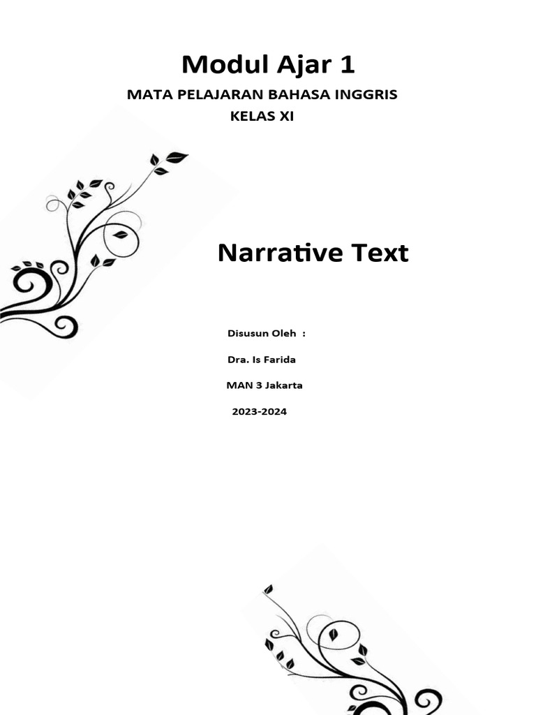 Modul Ajar Narrative XI (KUrikulum Merdeka) | PDF