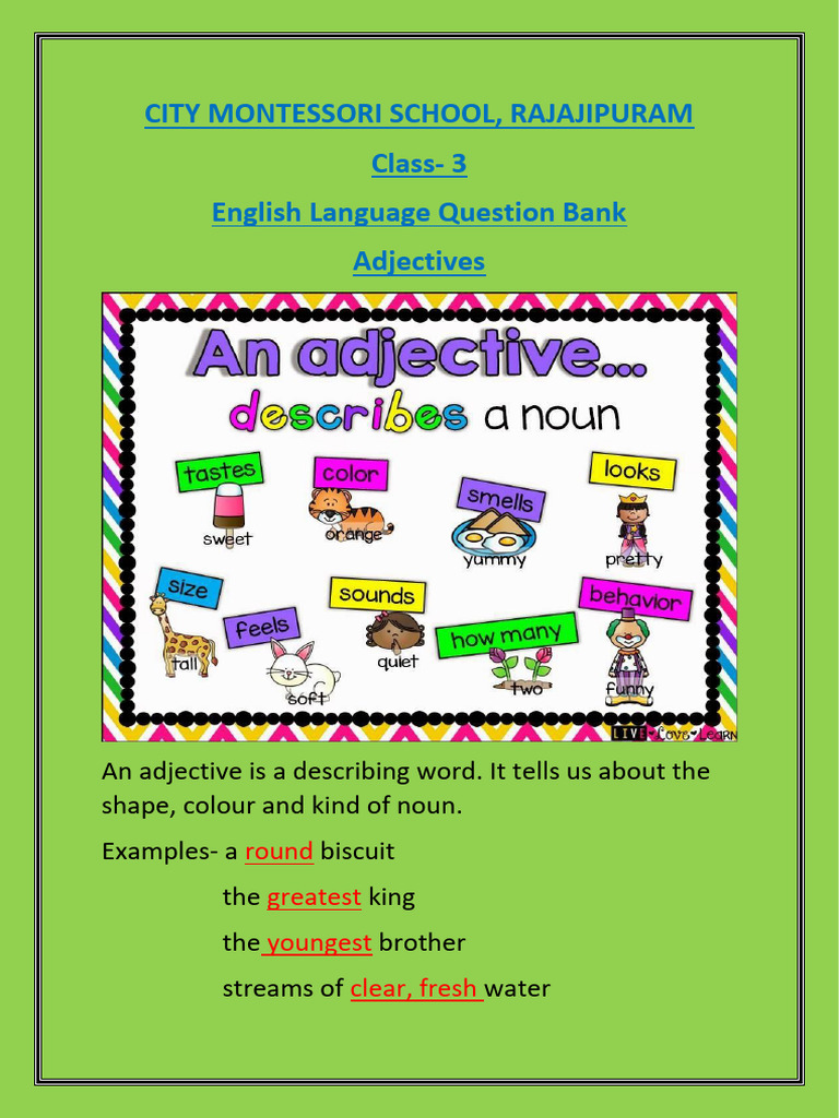 Adjectives | PDF | Travel