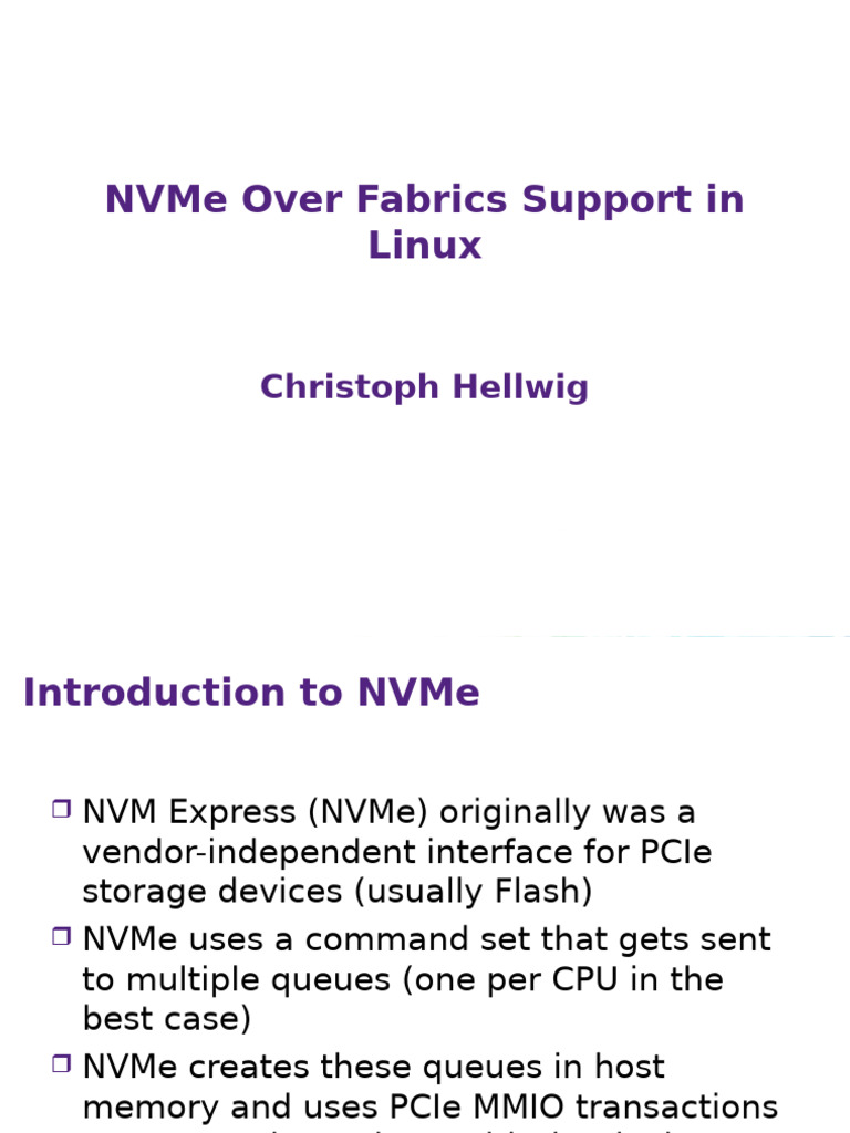 Nvme Over Fabrics | PDF | Computer Engineering | Data Transmission Nvme Over Fabrics | PDF | Computer Engineering | Data Transmission