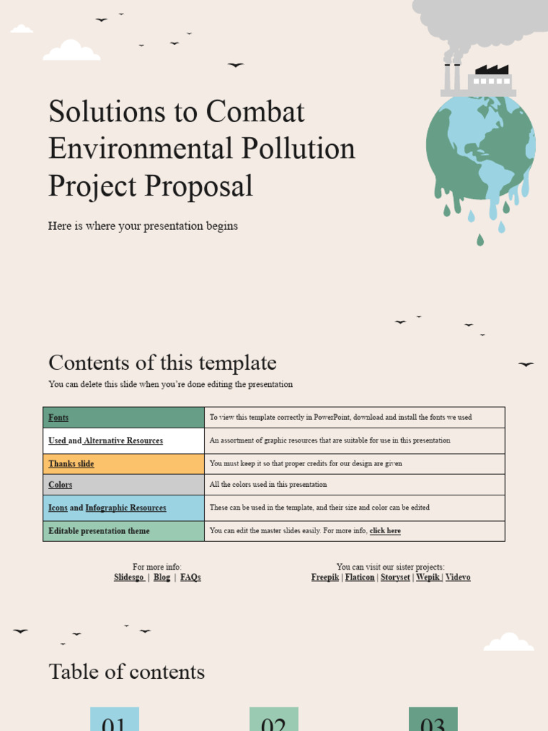 Solutions To Combat Environmental Pollution Project Proposal by ...