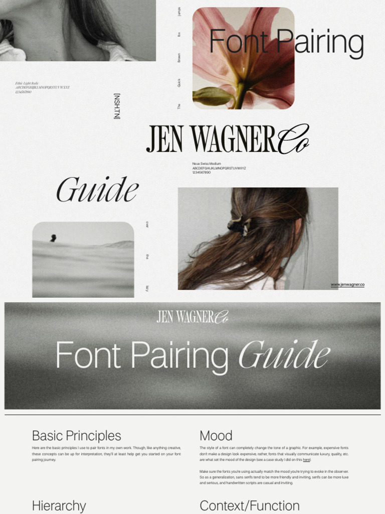Font Pairing Guide: Principles & Examples | PDF | Typefaces | Written Communication
