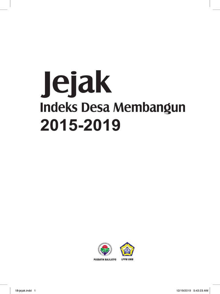 Jejak Indeks Desa Membangun 2015-2019 | PDF