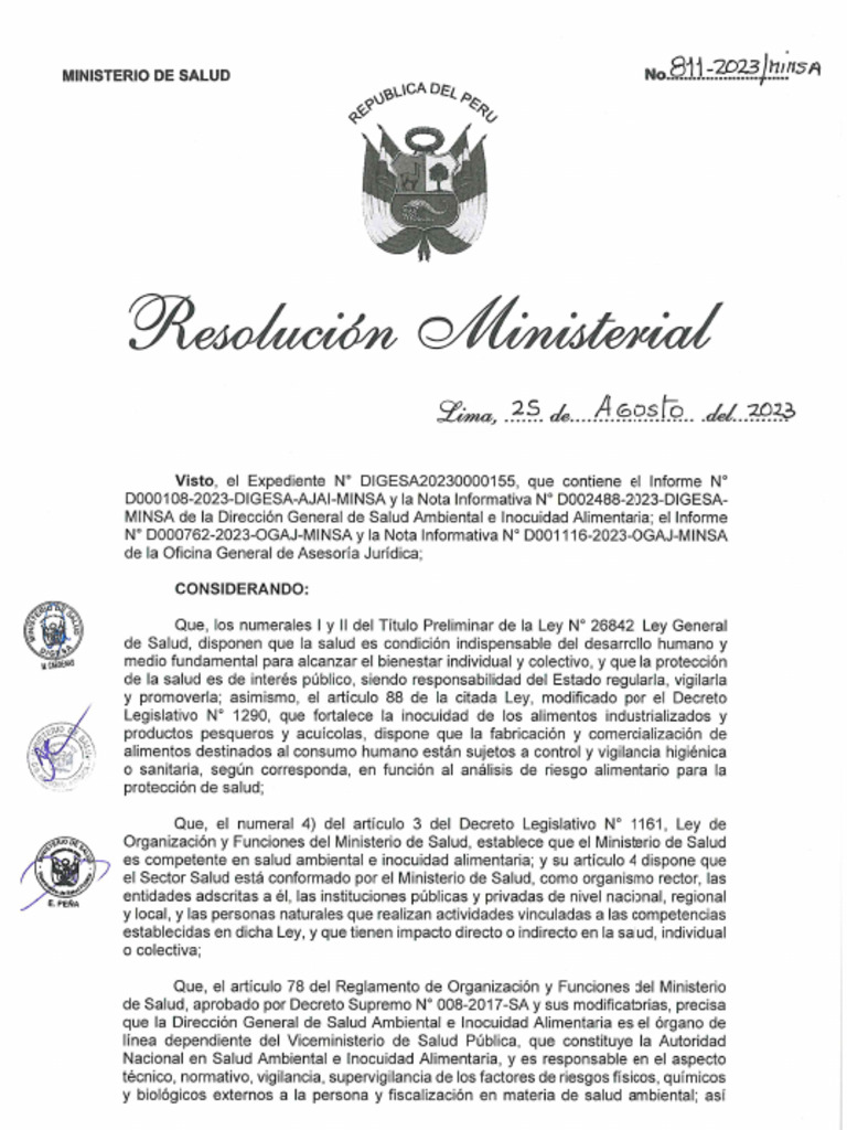 RM - 811 2023 Minsa | PDF