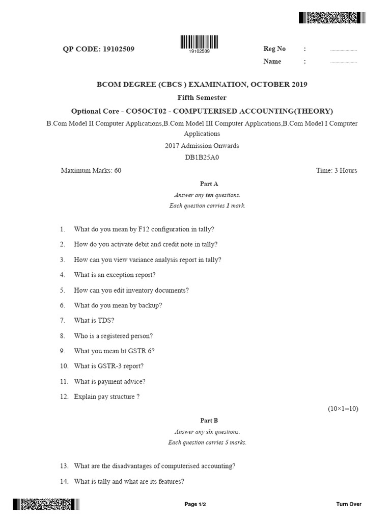 COMPUTERISED ACCOUNTING 2019 | PDF | Business Economics | Service ...