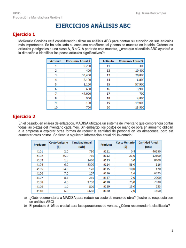 Practica Analisis ABC | PDF