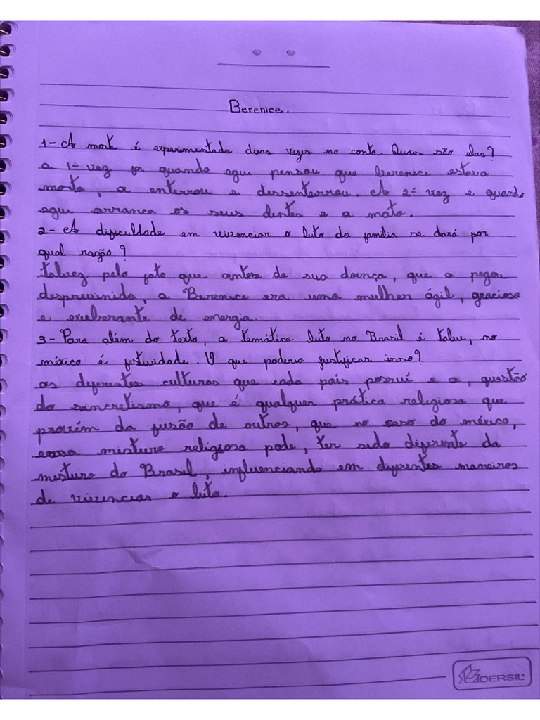 Berenice, Parnasianismo, Mayra Kivia, 2°A Info | PDF