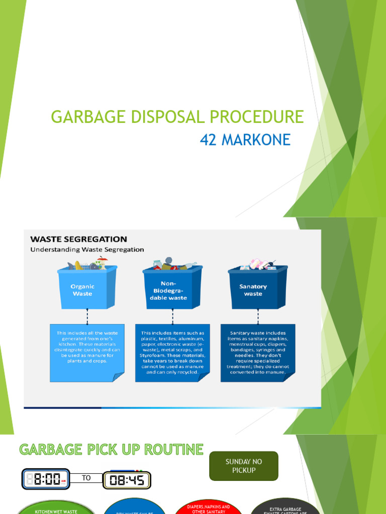 Garbage Disposal Procedure-42markone | PDF | Waste Management | Waste
