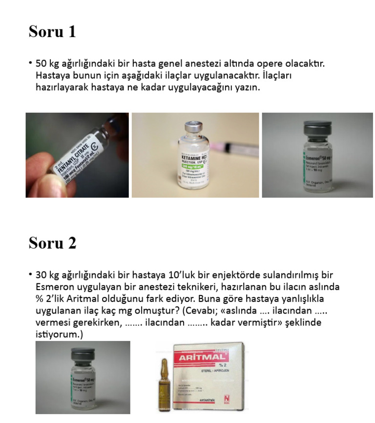 İlaç Doz Hesaplama Soru | PDF