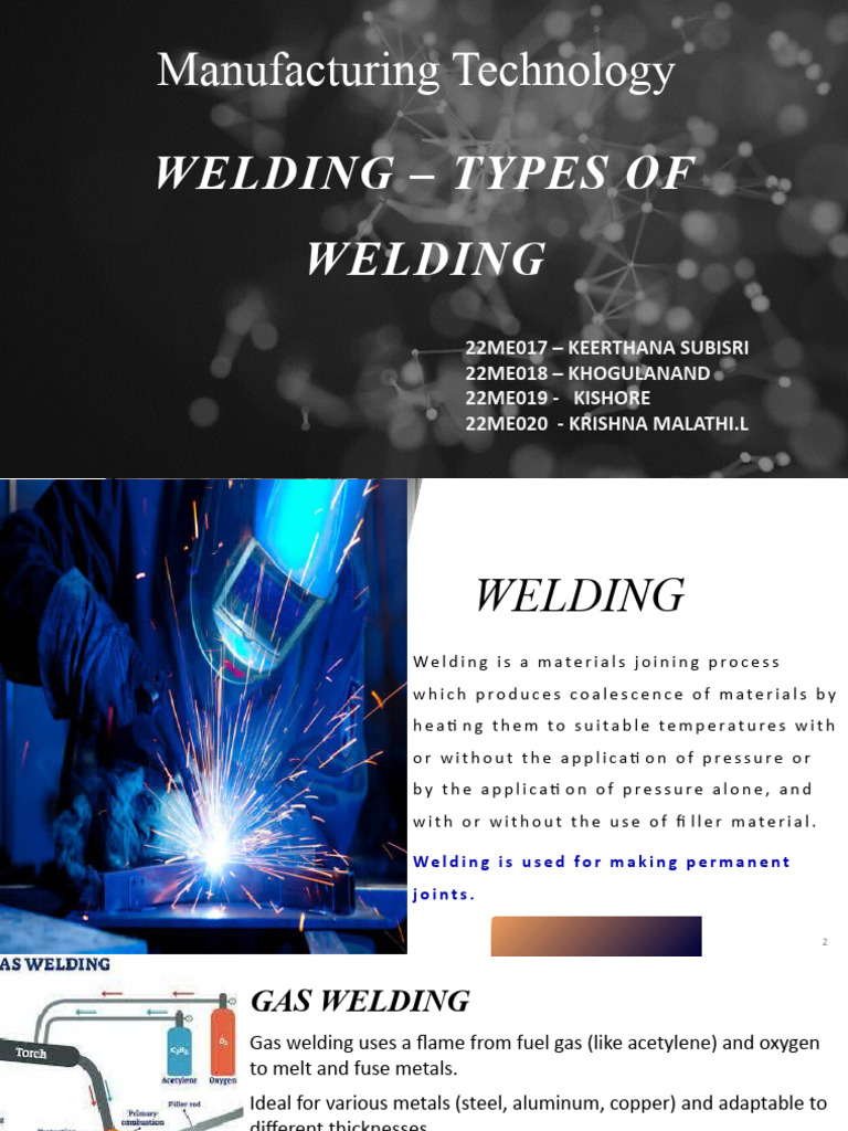 Welding - Types of Welding | PDF | Construction | Welding