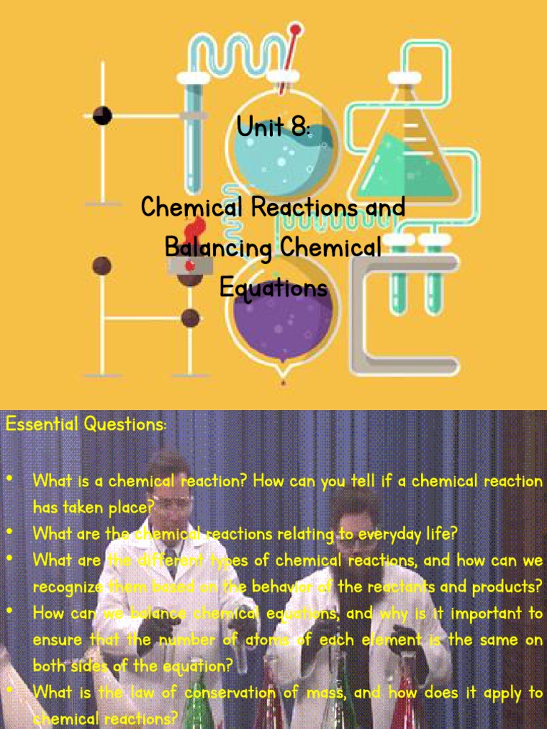 Unit 8 Chemical Reaction and Balancing | PDF | Chemical Reactions ...