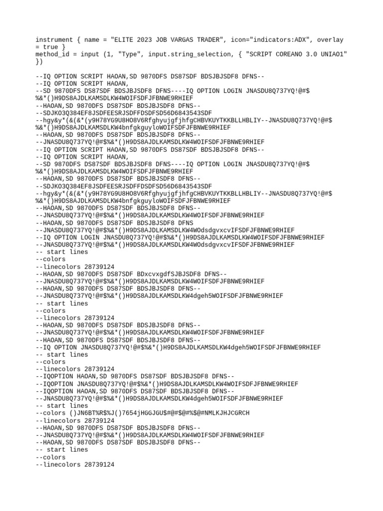 Script Elite 2023 JV Trader | PDF