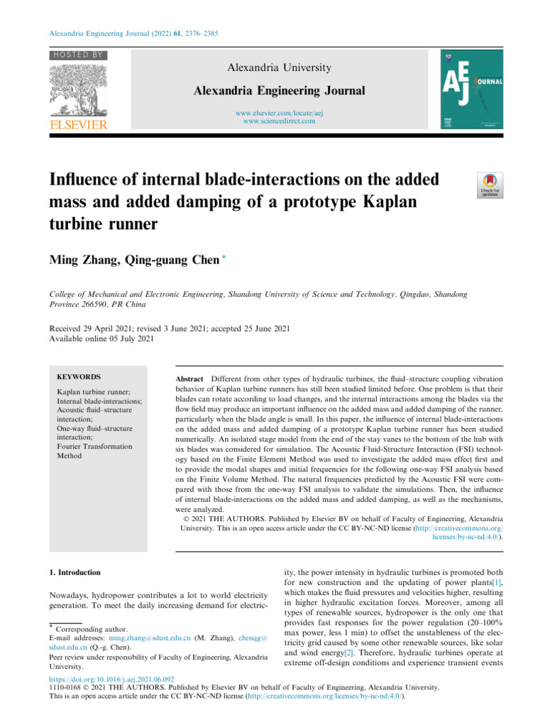 kaplan turbine runner | PDF | Turbine | Resonance