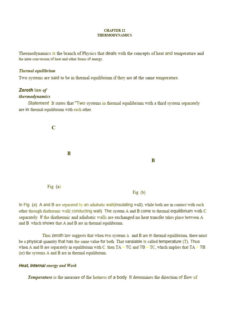 Chapter 12-Thermodynamics | PDF | Heat | Thermodynamic Equilibrium