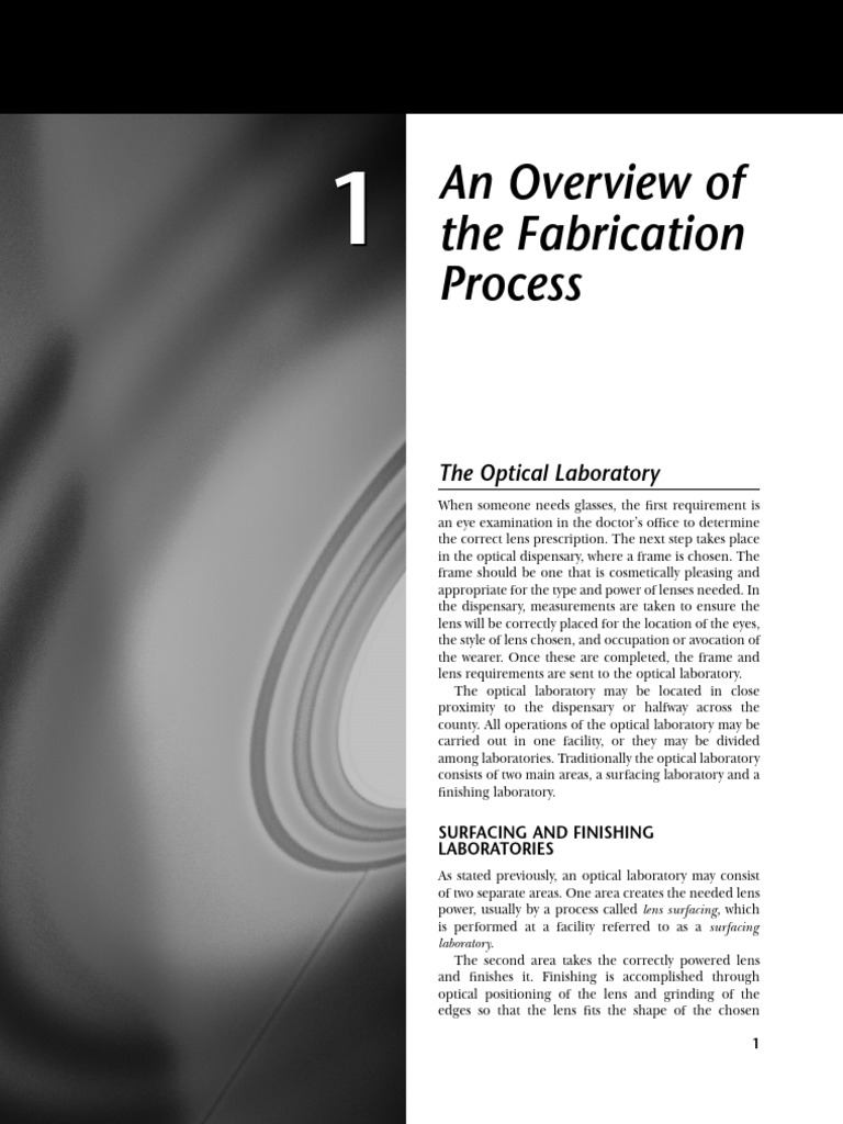 Optical Lab Lens Fabrication Guide | PDF | Optics | Equipment