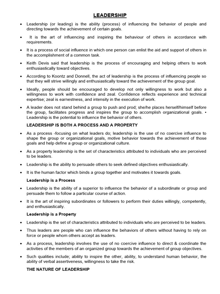 LEADERSHIP | PDF | Leadership | Motivational