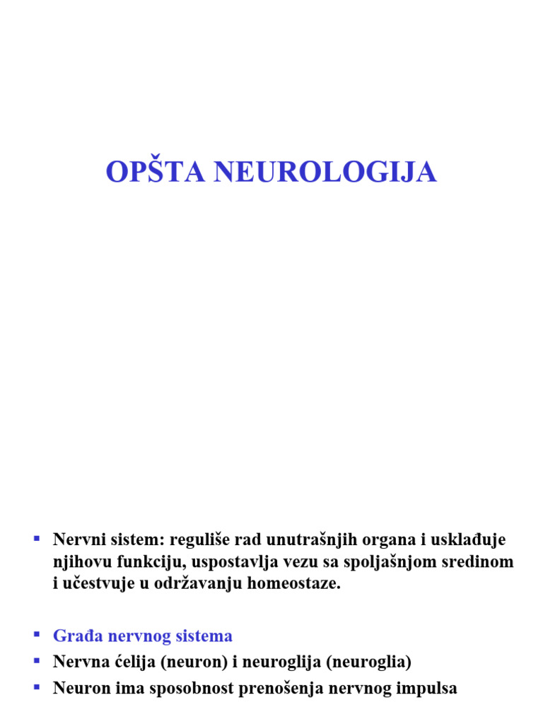 Opsta Neurologija | PDF