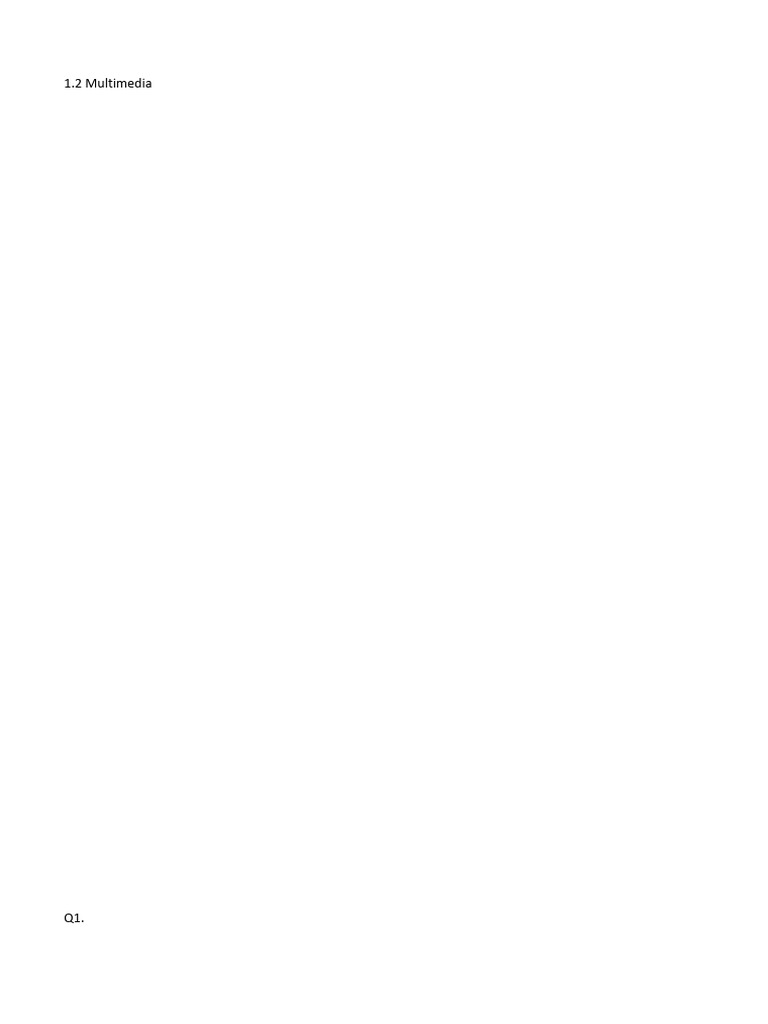 1.2 Multimedia | PDF | Data Compression | Display Resolution