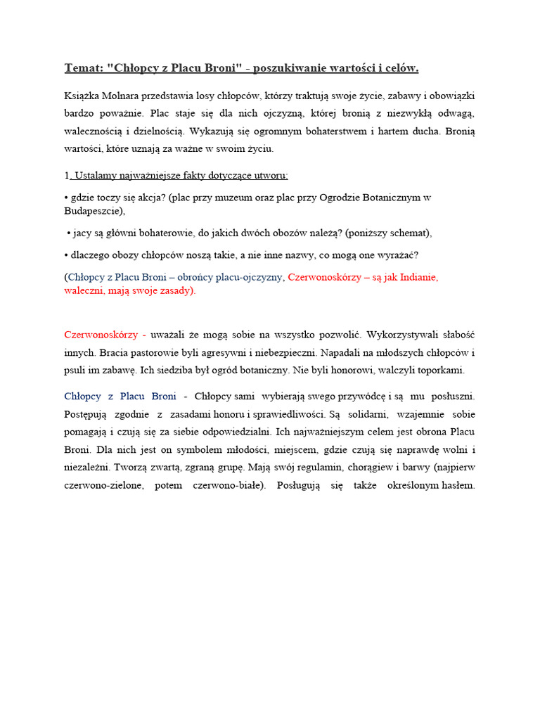 Chlopcy Z Placu Broni l.2 | PDF