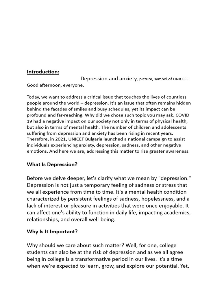 Understanding Depression and Its Impact | PDF | Major Depressive ...