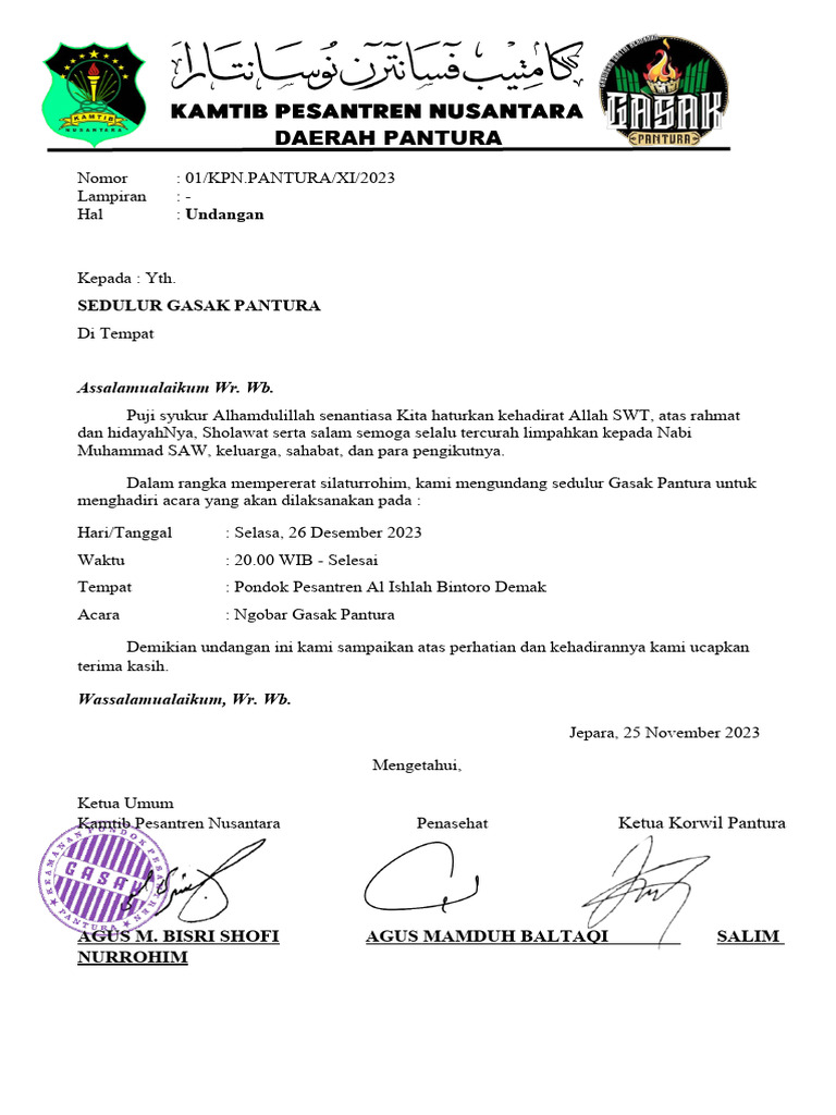 Kop Surat Jepara-1 | PDF