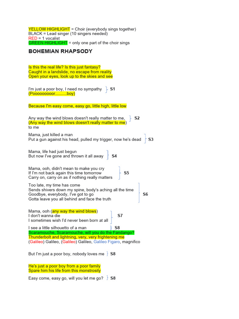 Bohemian Rhapsody | PDF
