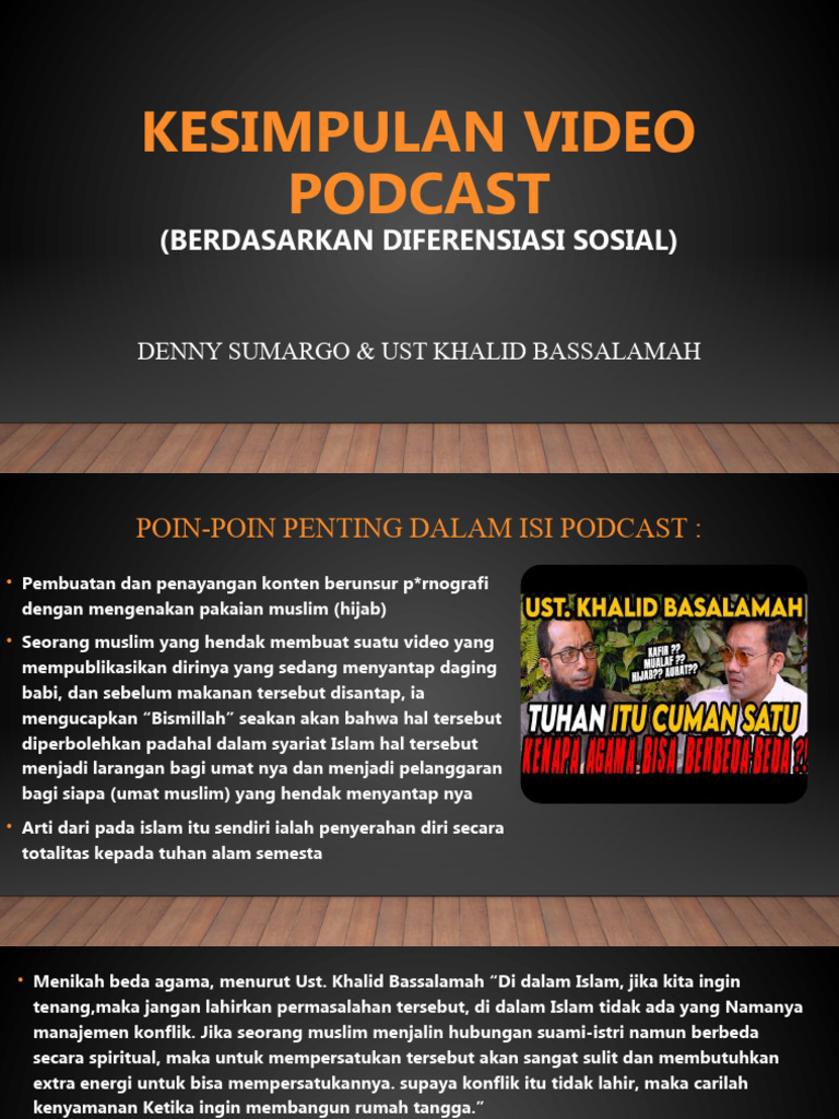 Kesimpulan Video Poadcast | PDF | Pengembangan Diri