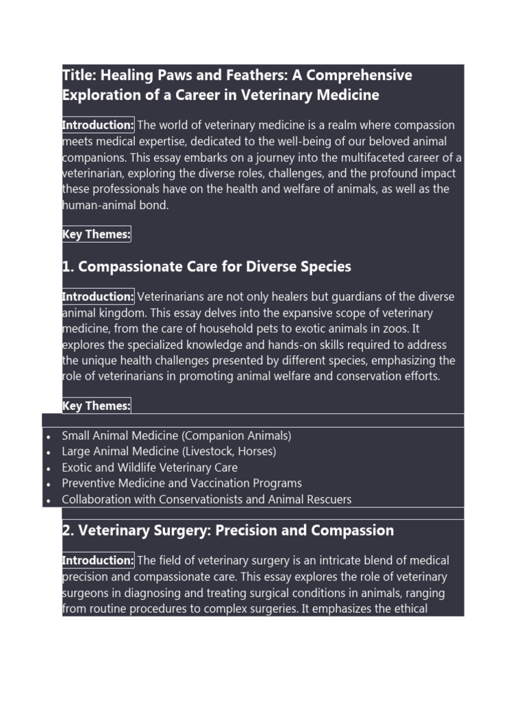 Title: Healing Paws and Feathers: A Comprehensive Exploration of A ...