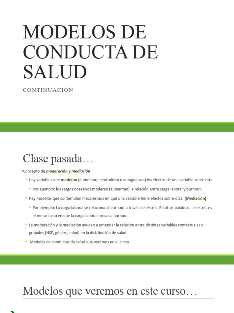 Modelos de Conducta de Salud II | Descargar gratis PDF | Comportamiento ...