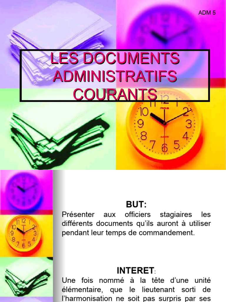 Adm 5 Les Documents Administratifs Courants | PDF