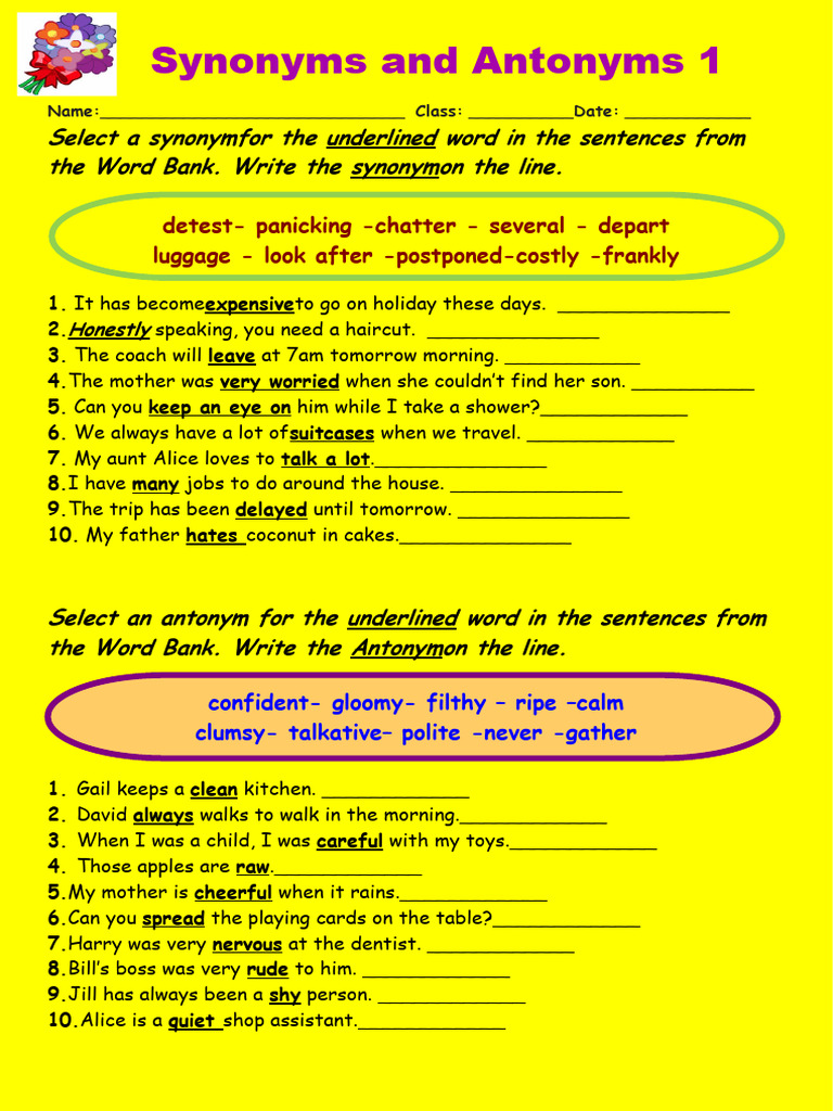 Synonyms Vs Antonyms 1 Warmers Coolers - 98473 | PDF | Adverb ...