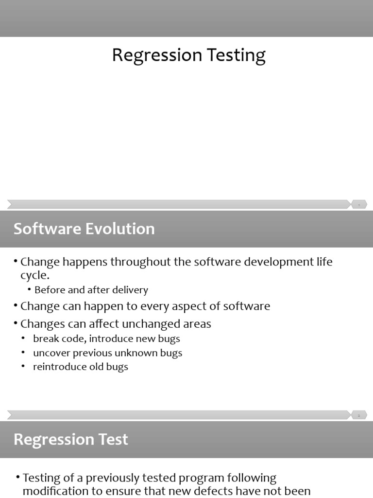 Regression Testing | PDF | Software Testing | Risk Regression Testing | PDF | Software Testing | Risk