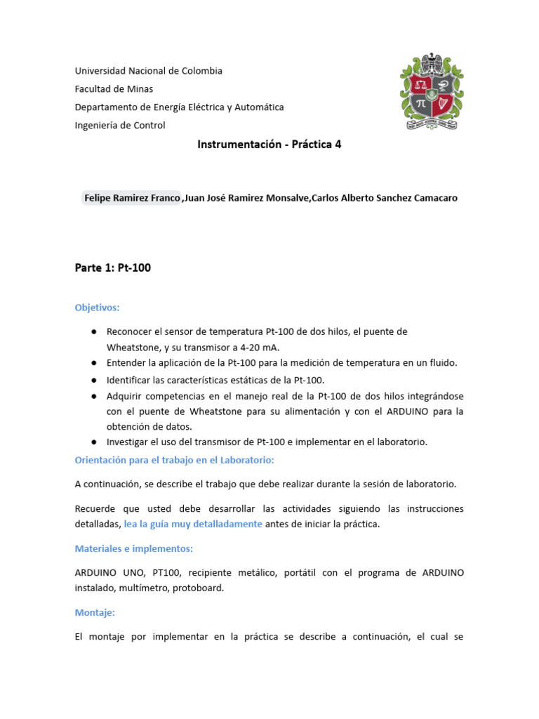 Guía Práctica4 2020 02 - PT100 | PDF