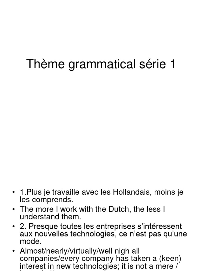 Corrigé Des 80 Phrases de Thème | PDF | Arts du langage et discipline | Études des langues ...