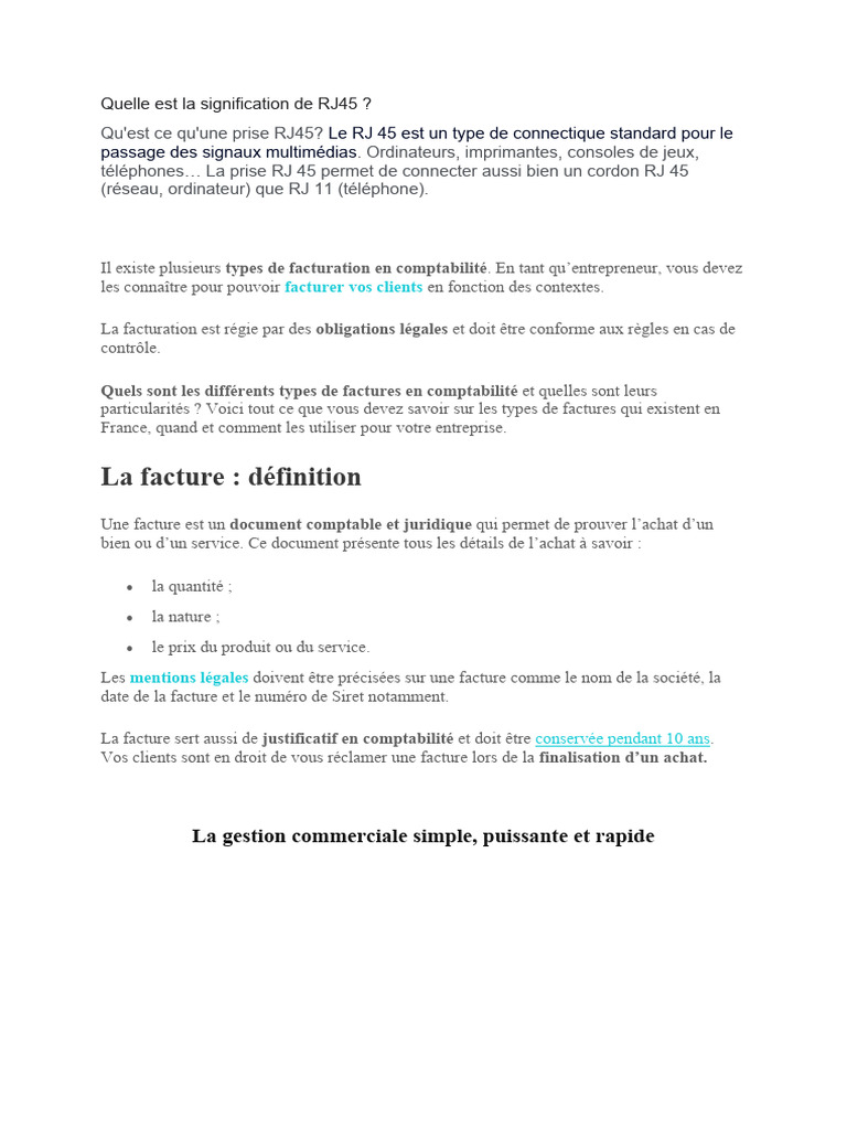 Types de factures en comptabilité | PDF | Facture | Sodles