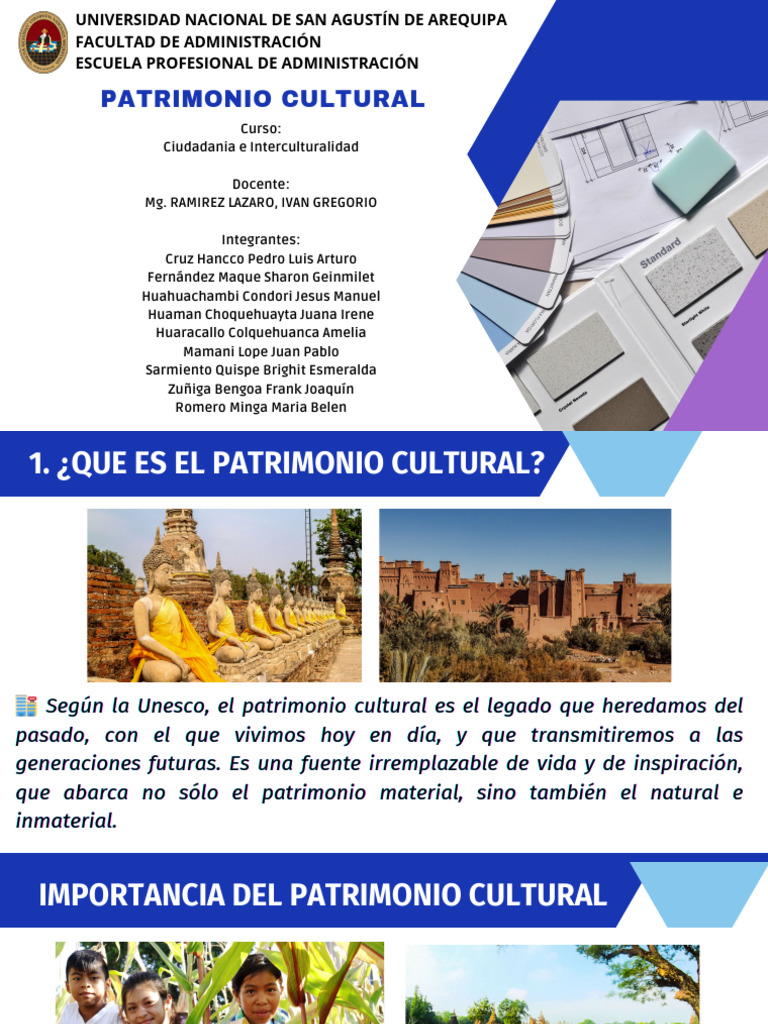 Grupo 3 Patrimonio Cultural | PDF | Patrimonio cultural | Imperio Inca