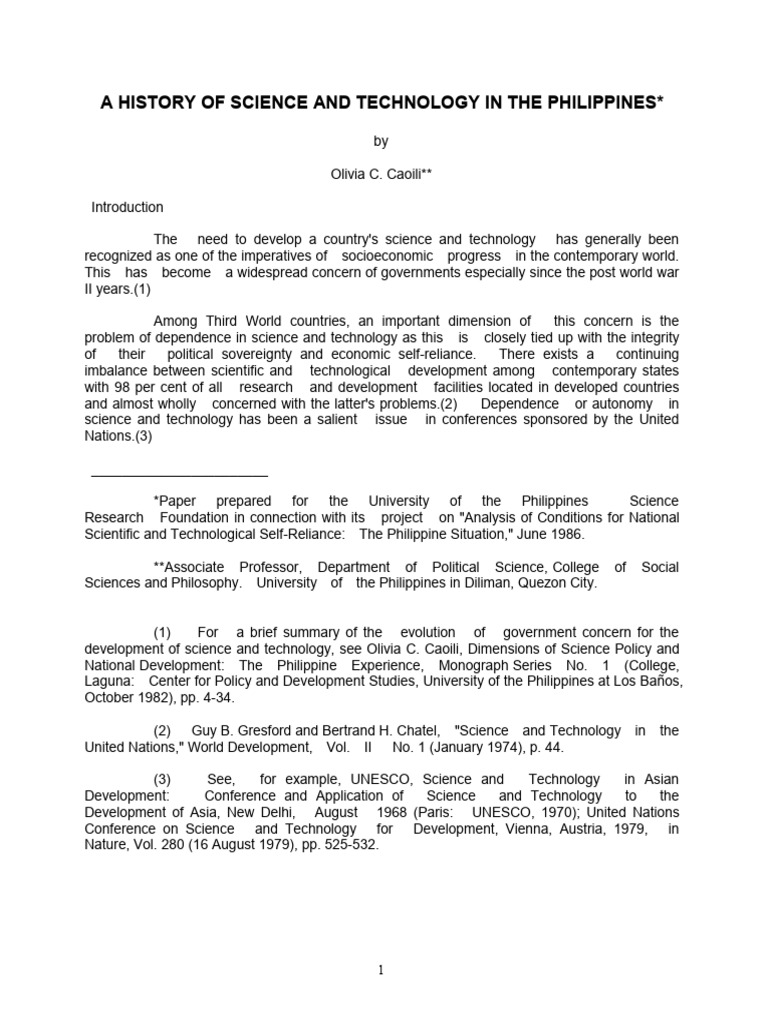 History of S&T Caoili | PDF | Philippines | Manila