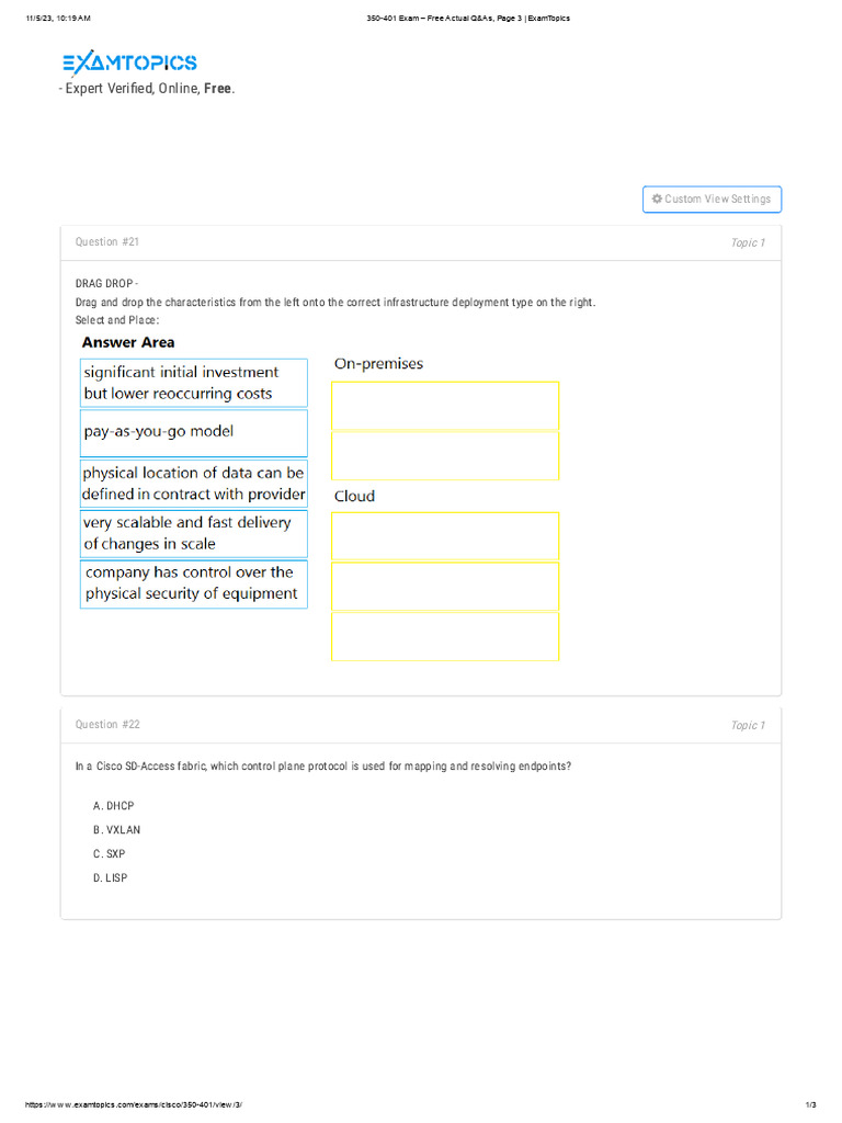 Exam 350-401 - Pg3 | PDF | Computer Network | Ip Address