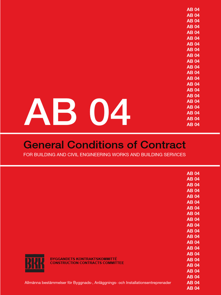 AB 04 General Conditions of Contract For Buil | PDF
