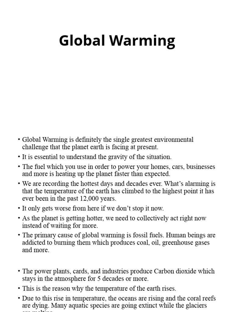 Global Warming | PDF