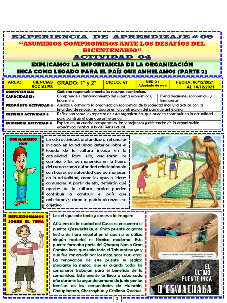 Exp. 9 Act. 4 | PDF | Imperio Inca