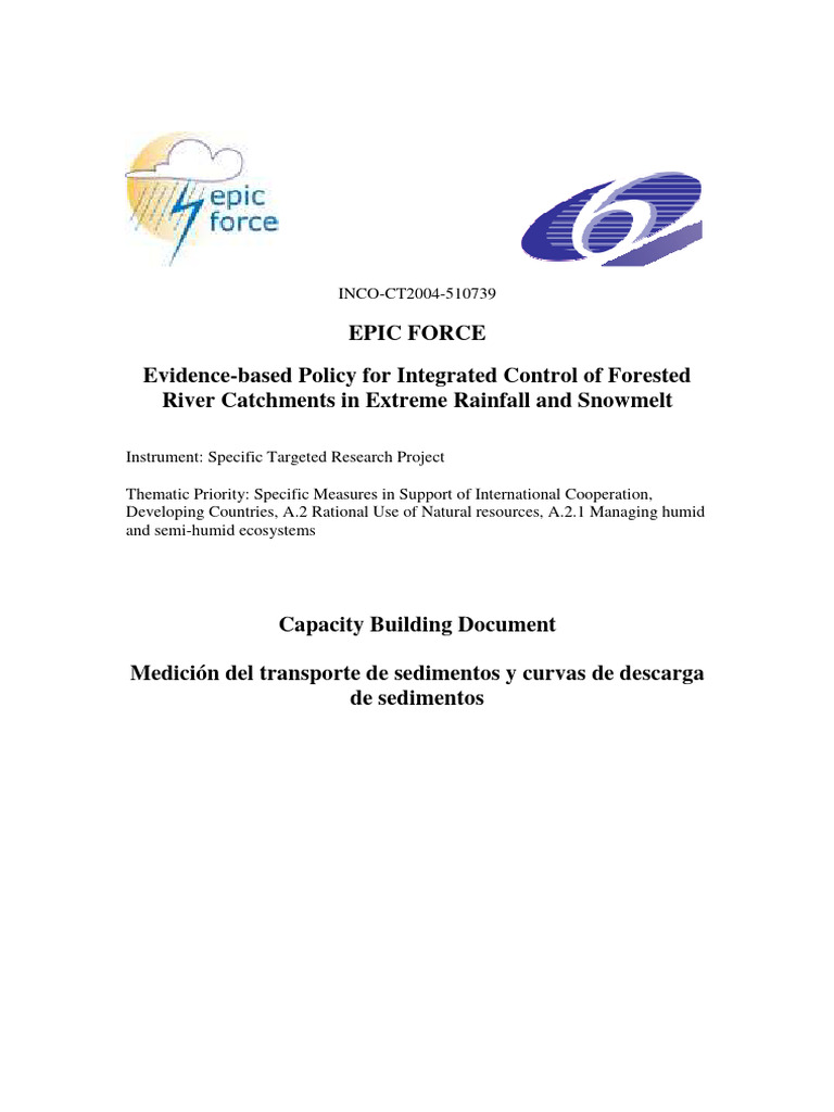 EPIC FORCE Capacity Building Sediment | PDF