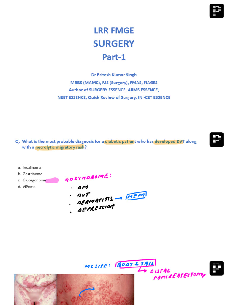 LRR FMGE Surgery Part 1 | PDF | Cancer | Colorectal Cancer