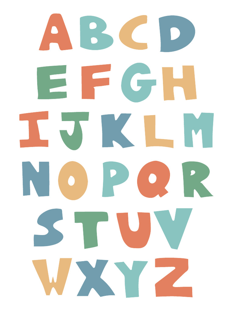 Colorful Alphabet A4 Document | PDF