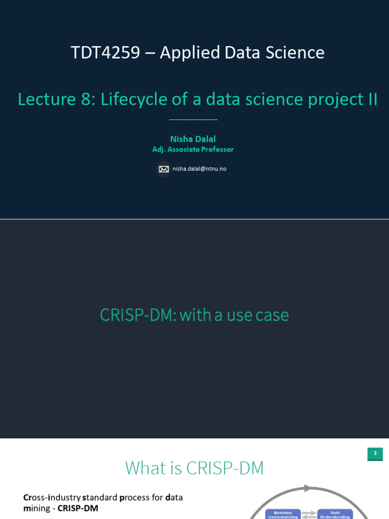 Lecture 8 - Lifecycle of a data science project - Part 2(1) | PDF | Cluster Analysis | Machine ...