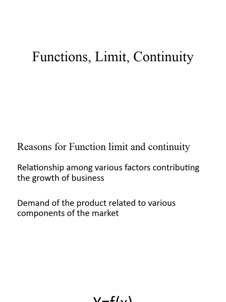 Functions, Limits, and Differentiation | PDF
