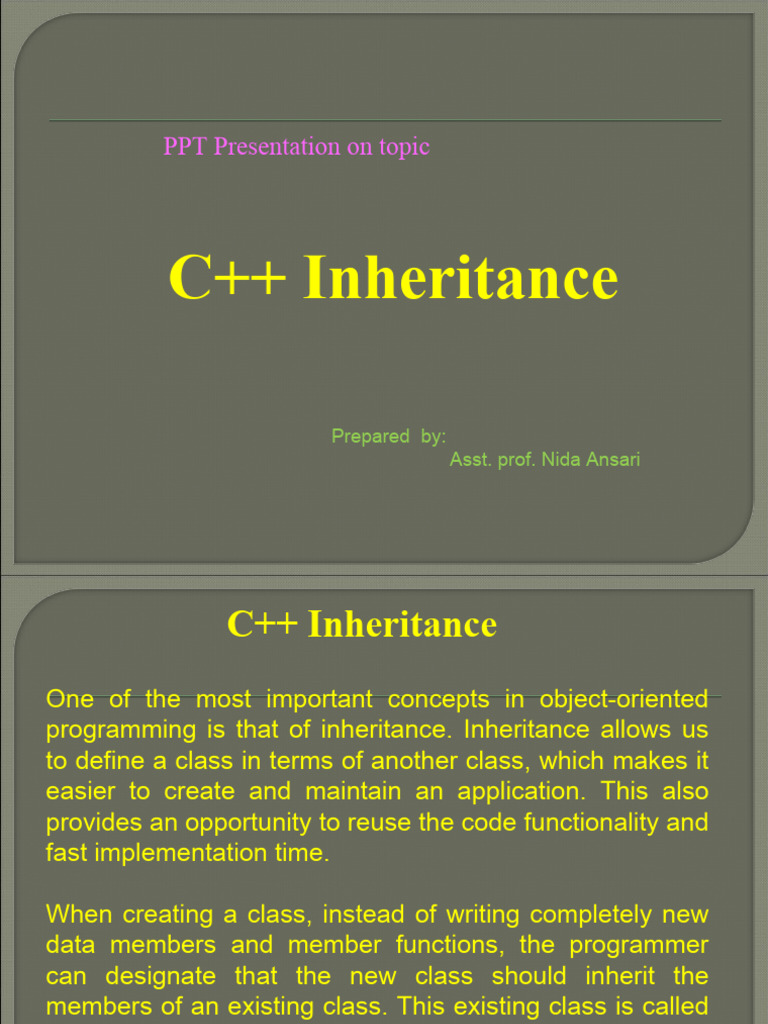 Inheritance Download Free Pdf Class Computer Programming Inheritance Object Oriented 1586