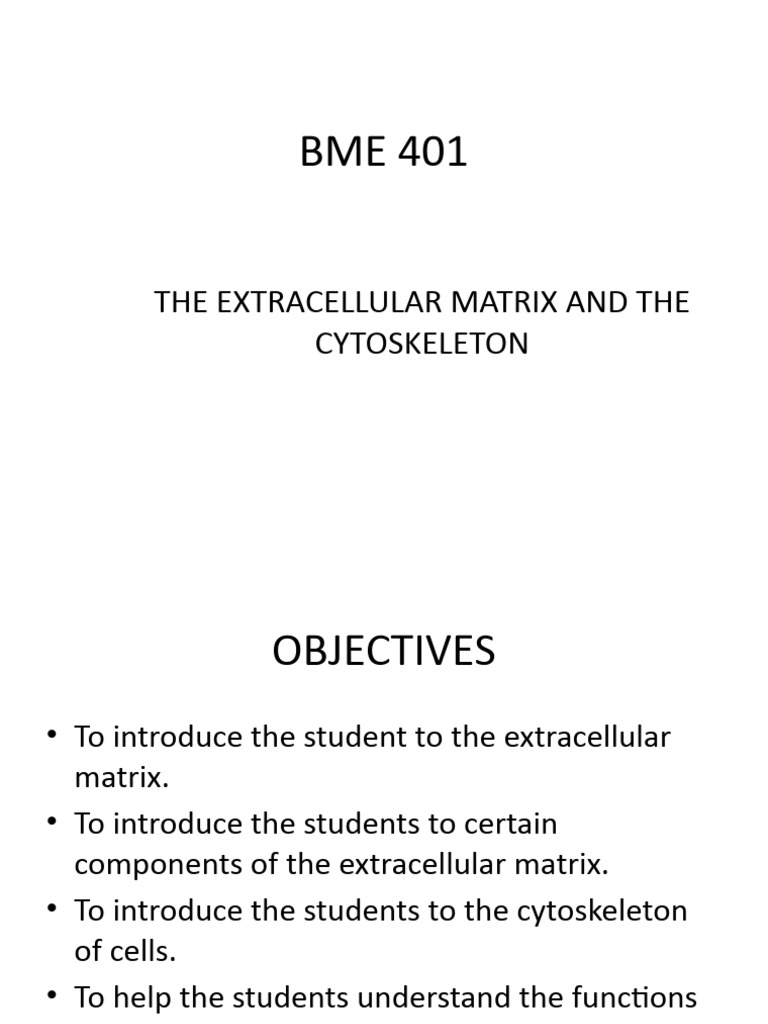 ECM and Cytoskeleton Overview | PDF | Extracellular Matrix | Microtubule